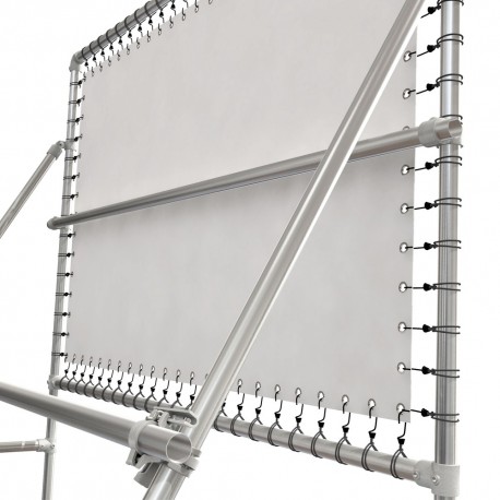 Freestanding Banner Aluminium Tension Frame, Silver, Klemp