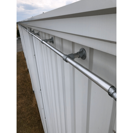 Wall Mounted Banner Aluminium Tension Frame on distances, Silver, Klemp