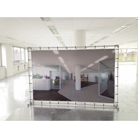 Presentation Wall Banner Frame, Silver, Klemp