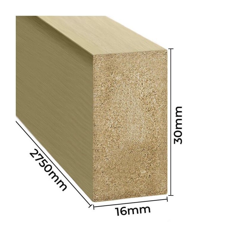 Lamele MDF Mini 16x30 - Złoty połysk - 31 sztuk - KLEMP