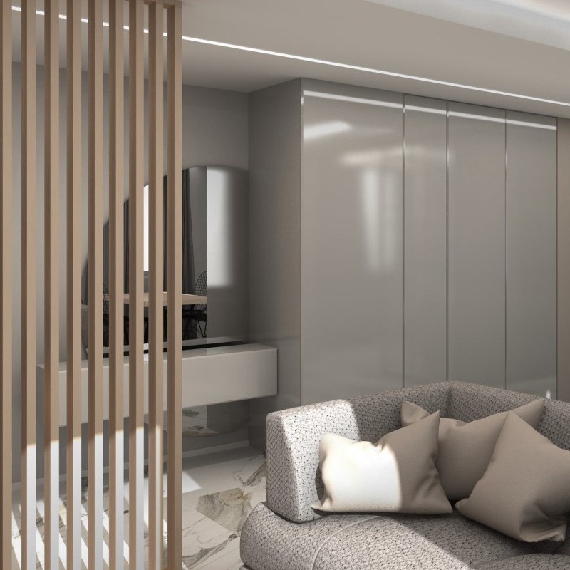 Free standing slat wall - Natural oak - KLEMP