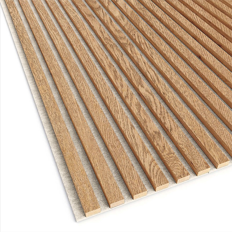 MDF laths on felt 275x30 cm - Oak veneer | Tubefittings.eu