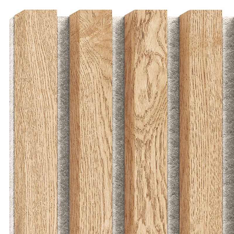 MDF laths on felt 275x30 cm - Oak veneer | Tubefittings.eu