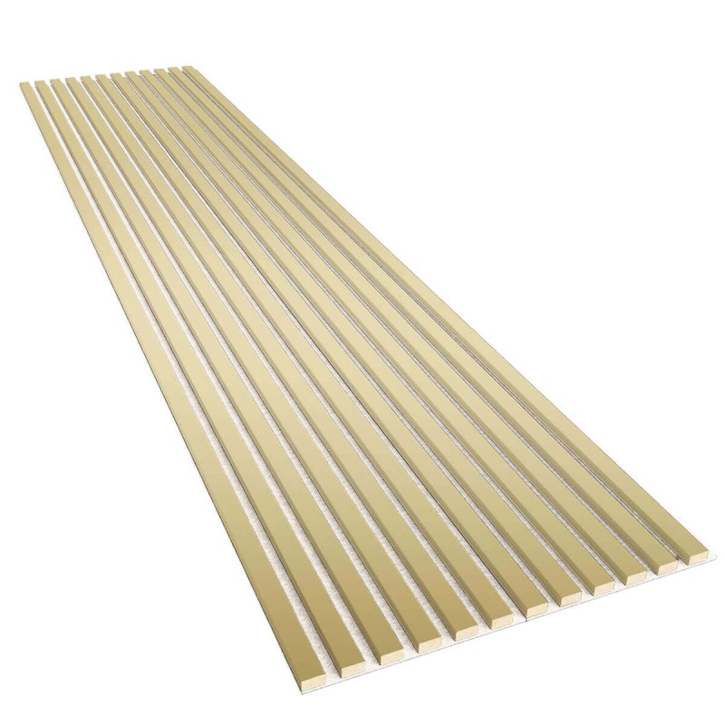 Listones MDF sobre fieltro 275x30 cm - Brillo dorado
