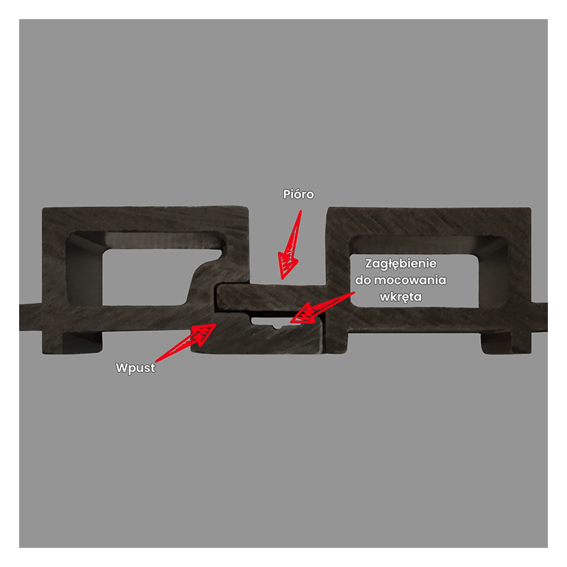 Premium Eck-Leiste aus Verbundmaterial - 2,9 m lang - Grau | Tubefittings.eu