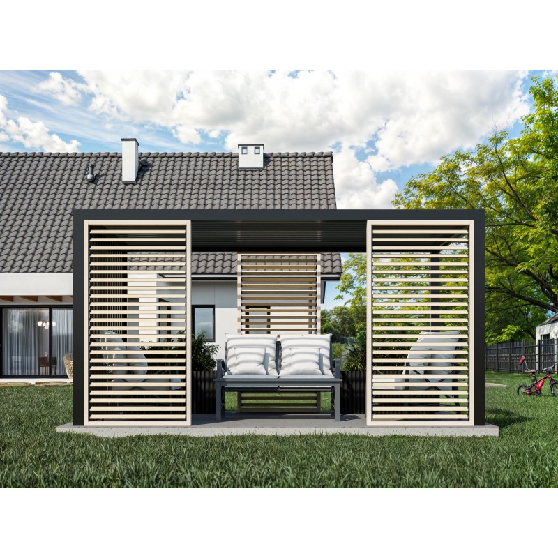 Raw Wooden Pergola Side Panel - Tubefittings.eu