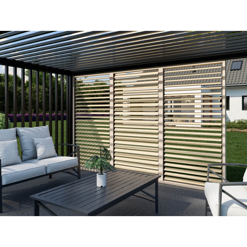 Raw Wooden Pergola Side Panel - Tubefittings.eu
