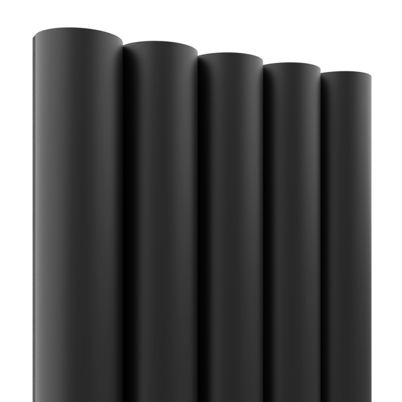 Reeded panels - Matt Black - 6 pieces | Tubefittings.eu